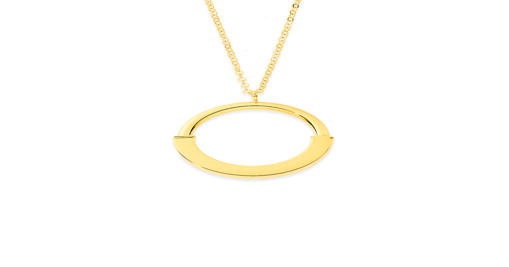 9ct Circle Pendant With Chain | Stewart Dawsons