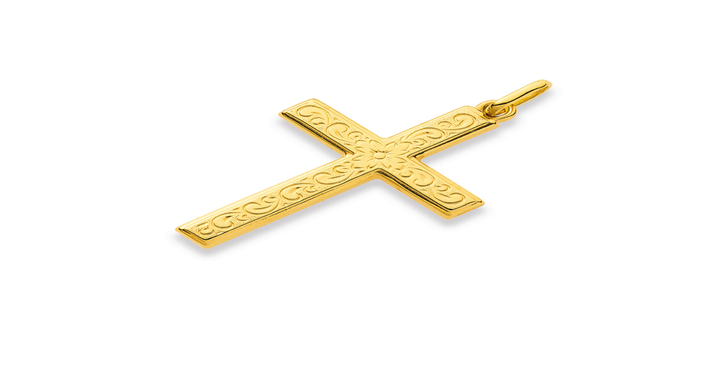 9ct, Cross With Verse On Back | Stewart Dawsons