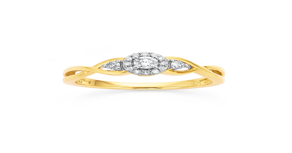 9ct, Diamond Ring Total Diamond Weight=.25ct | Stewart Dawsons