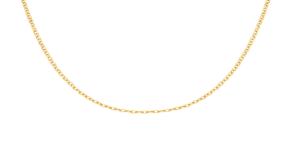 9ct Gold 40cm Solid Trace Chain | Stewart Dawsons