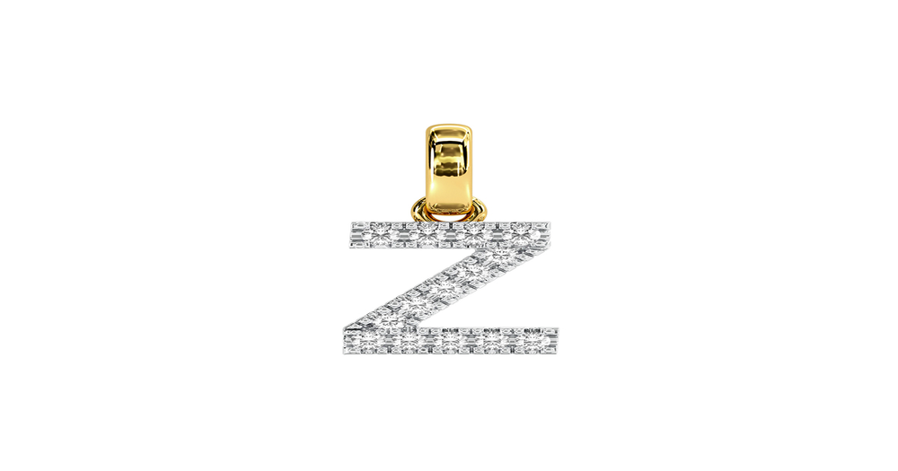 9ct Gold, Diamond Initial Pendant Letter Z | Stewart Dawsons