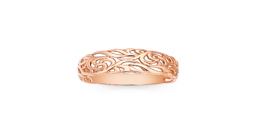 9ct Rose Gold, Filigree Ring | Stewart Dawsons