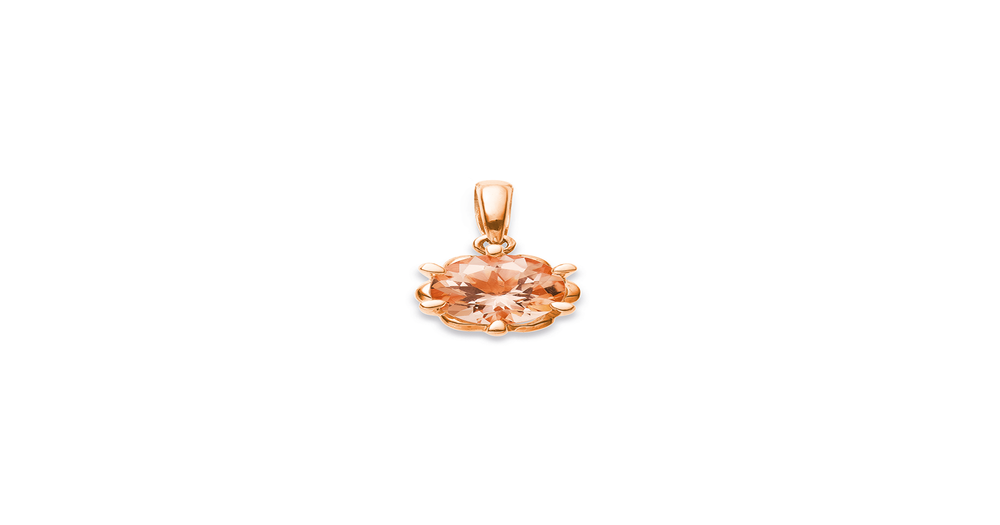 9ct Rose Gold, Morganite Pendant | Stewart Dawsons