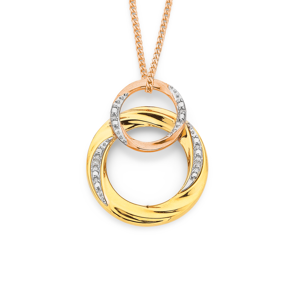 Diamond, gold and silver pendants