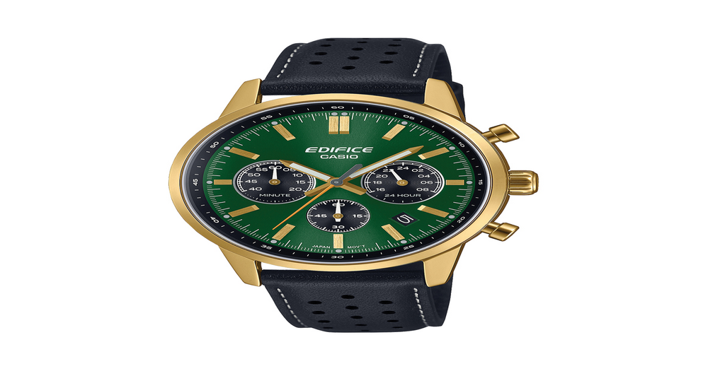 Edifice Chronograph Mens Watch Efr575cl-3a in Gold | Stewart Dawsons