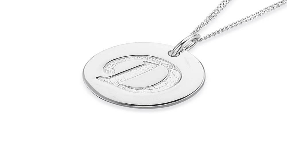 Initial D Letter Pendant In Sterling Silver | Stewart Dawsons