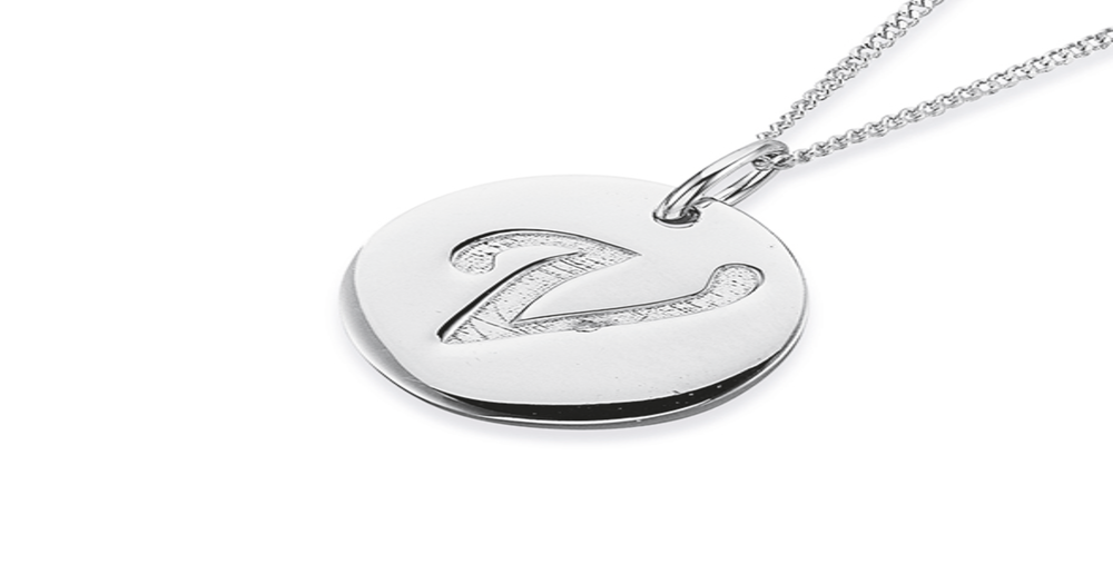 Initial V Letter Pendant In Sterling Silver | Stewart Dawsons