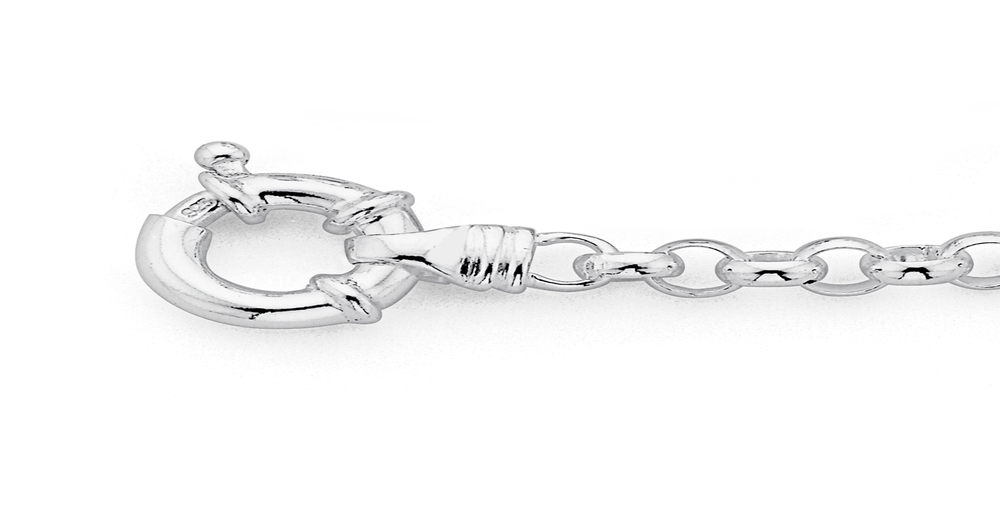 Sterling Silver 19cm Belcher Bolt Ring Bracelet | Stewart Dawsons
